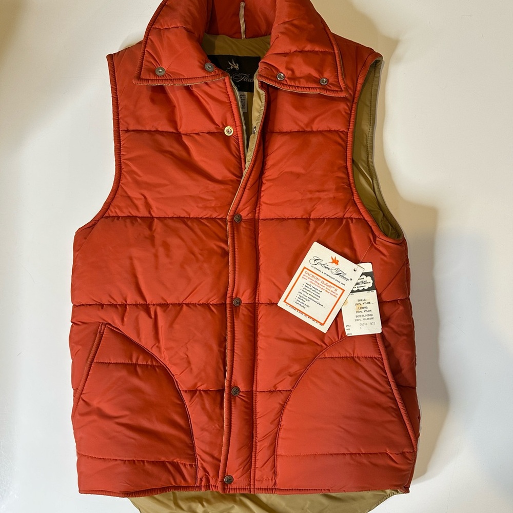 Rare Vintage Spiewak Golden Fleece Puffer Down Vest N… - Gem